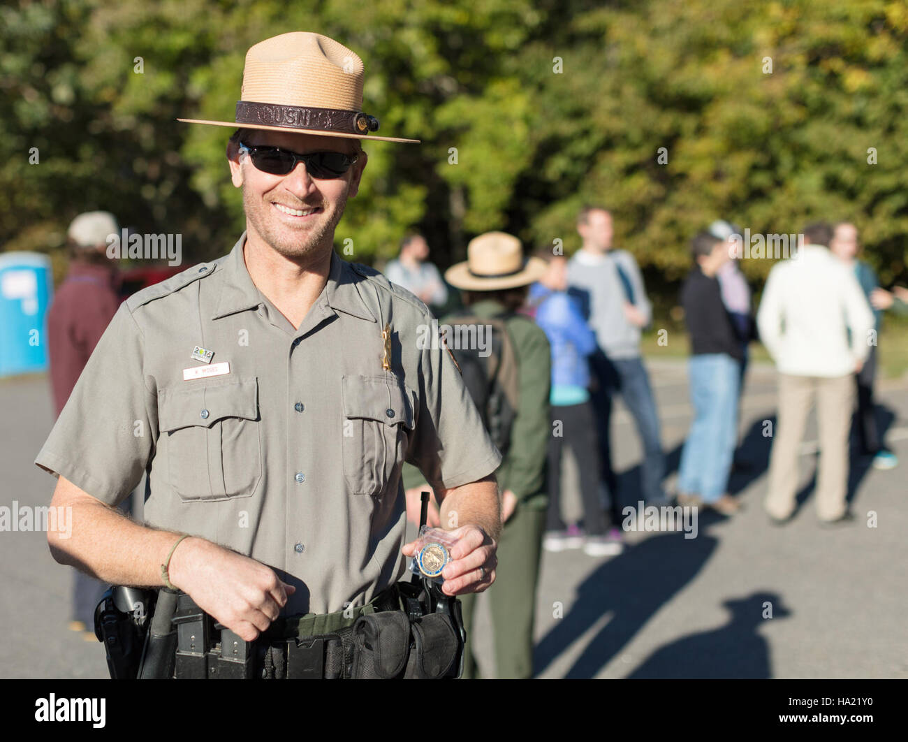This image shows a law enforcement coin commemorating National Park ...