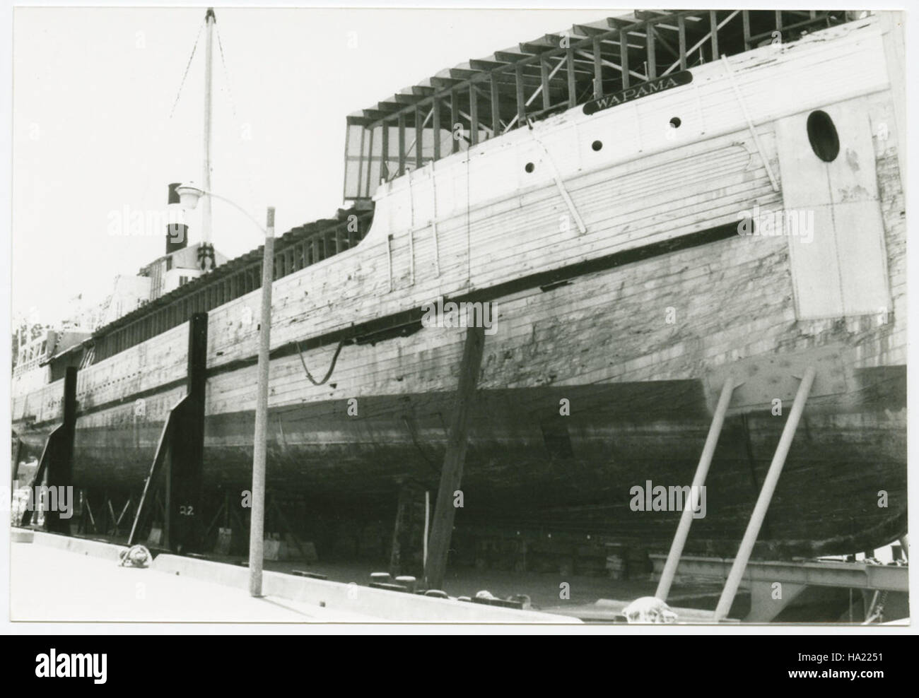 The Starboard hull of the Wapama, a steam schooner built in 1915, was ...
