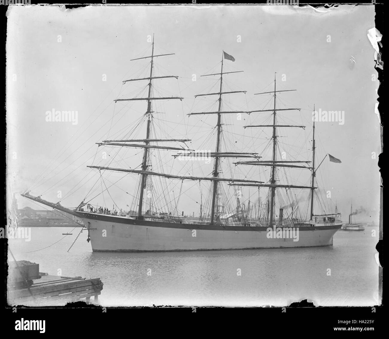 The Dirigo, a bark-rigged ship built in 1894, is pictured in port in ...