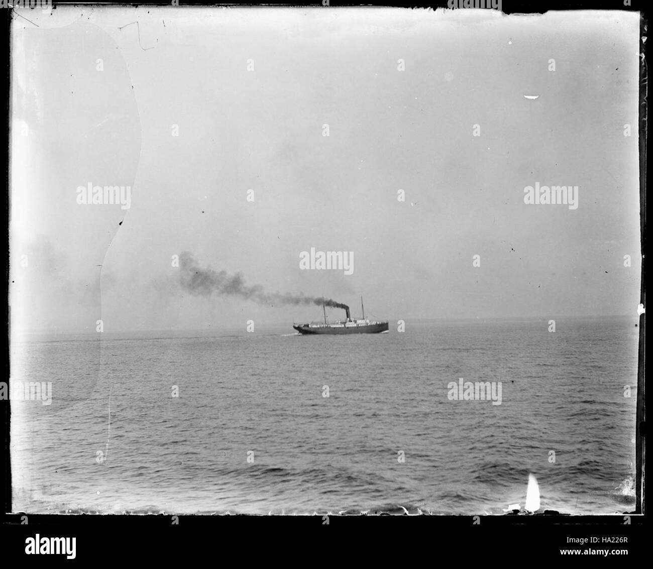 A historical photo from circa 1900-1920 showing a merchant vessel ...