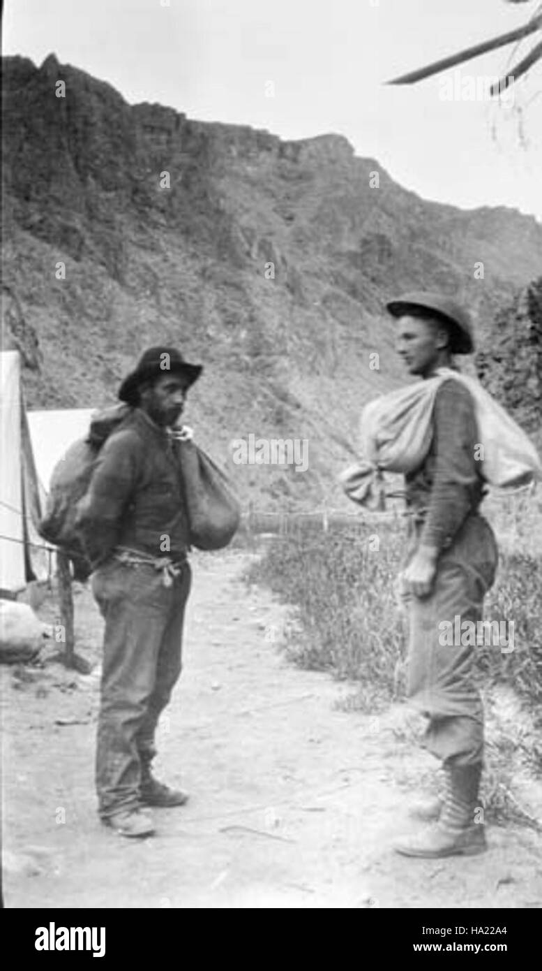 The historic photo from the Grand Canyon National Park shows two men at ...