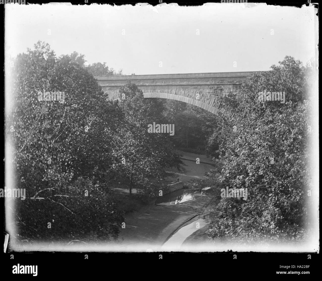 A historic bridge from circa 1900-1920, photographed in an unidentified ...