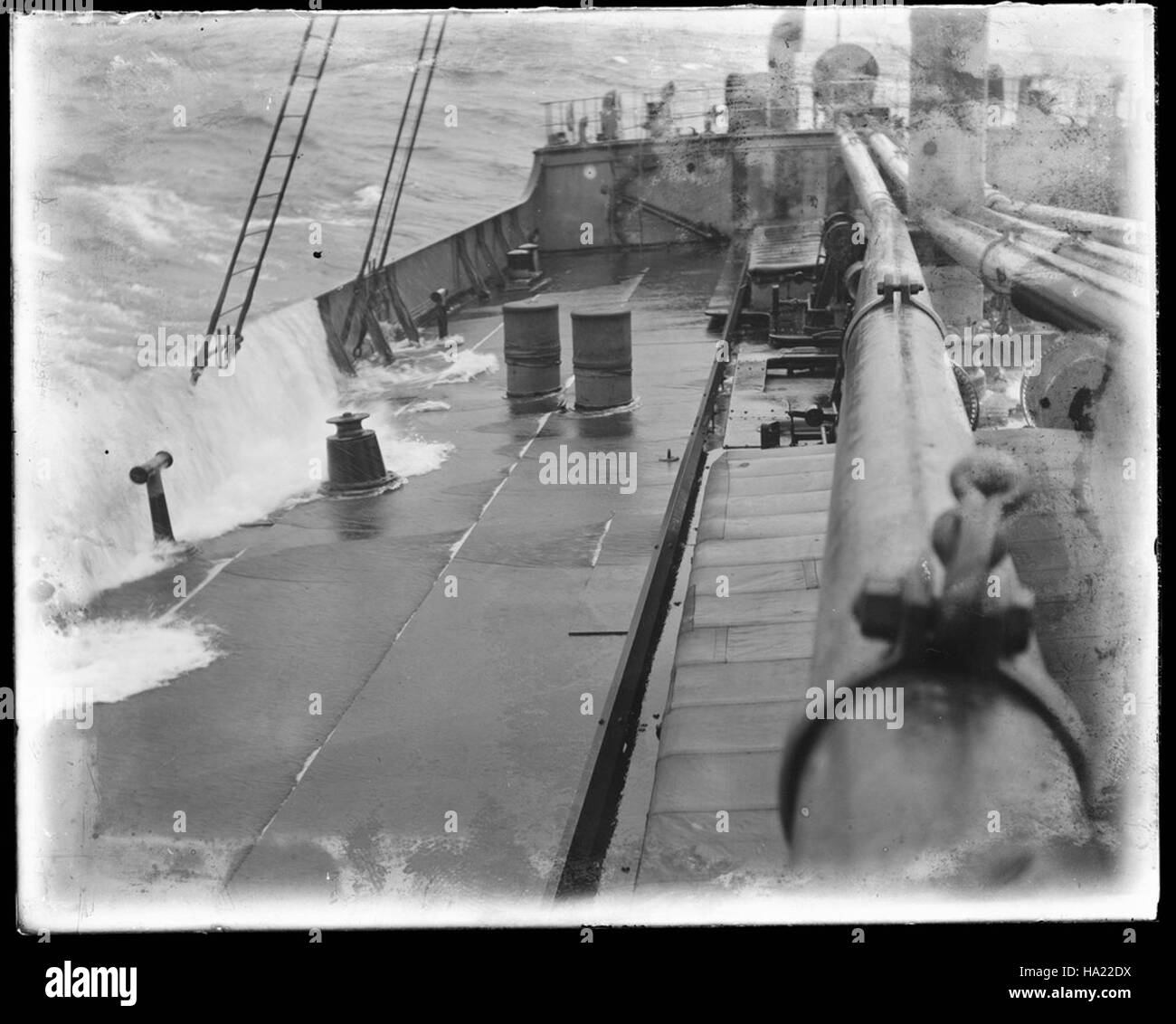 The deck view of the Californian, a cargo vessel built in 1900 ...