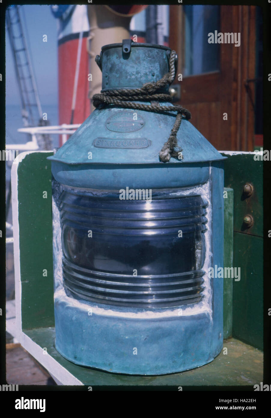The starboard light of the tugboat Eppleton Hall, a historic vessel ...
