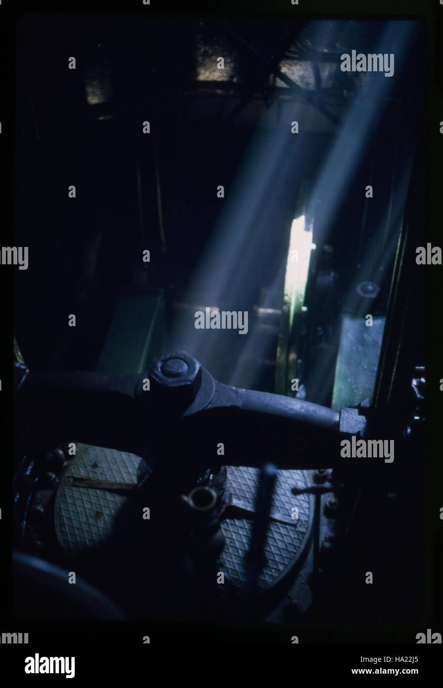 The engine room of the Eppleton Hall tugboat, built in 1914, upon her ...