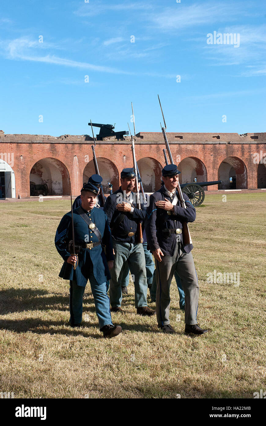 The Guard Mount ceremony at Fort Pulaski National Park marks the start ...