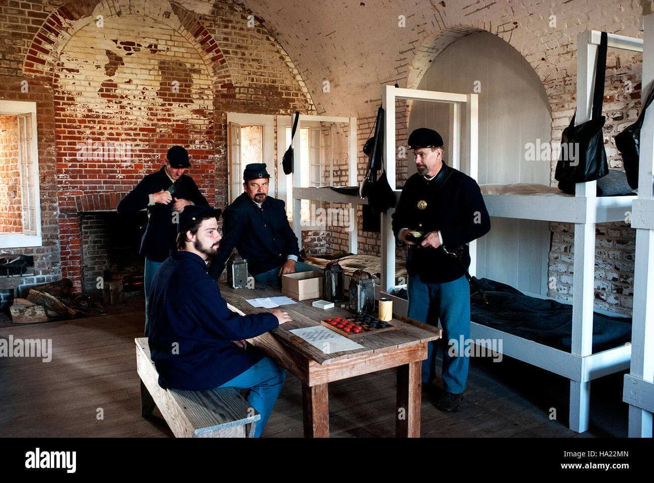 The Guardroom at Fort Pulaski National Park served as a strategic ...