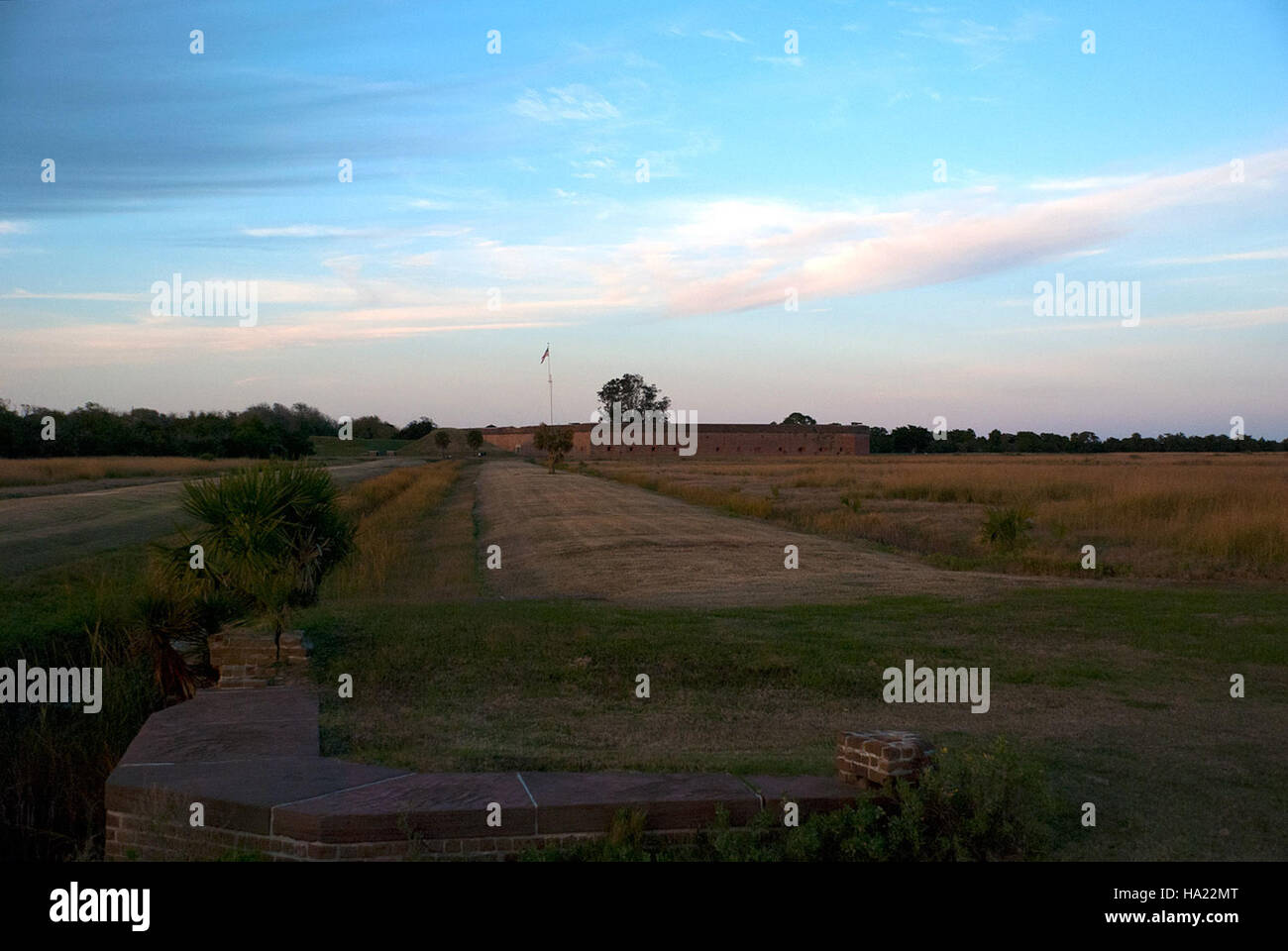 A view of Fort Pulaski from the historic dike, showcasing the park's ...