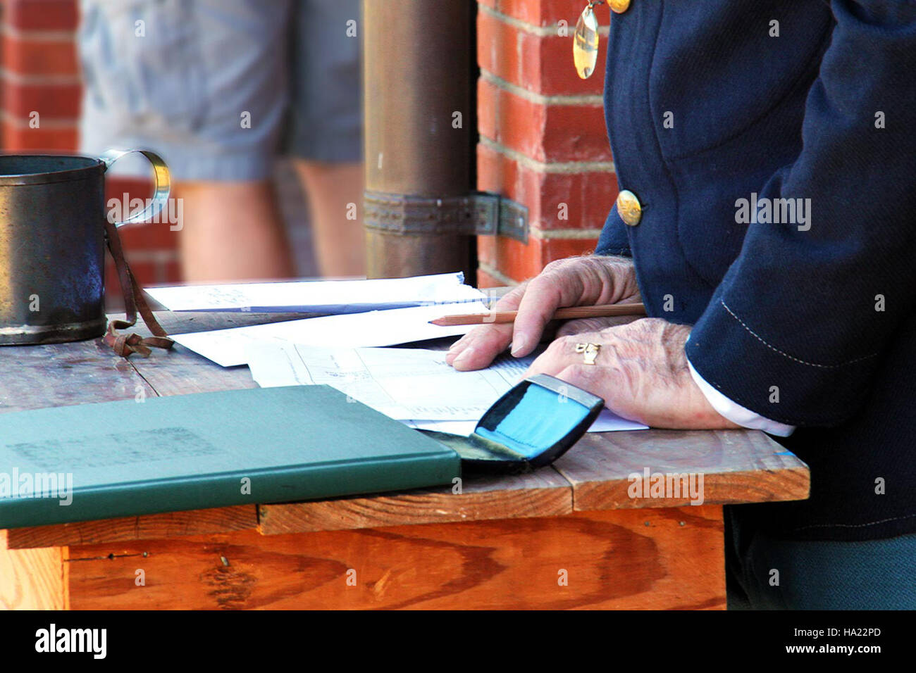 A historic sign at Fort Pulaski National Park provides visitors with ...
