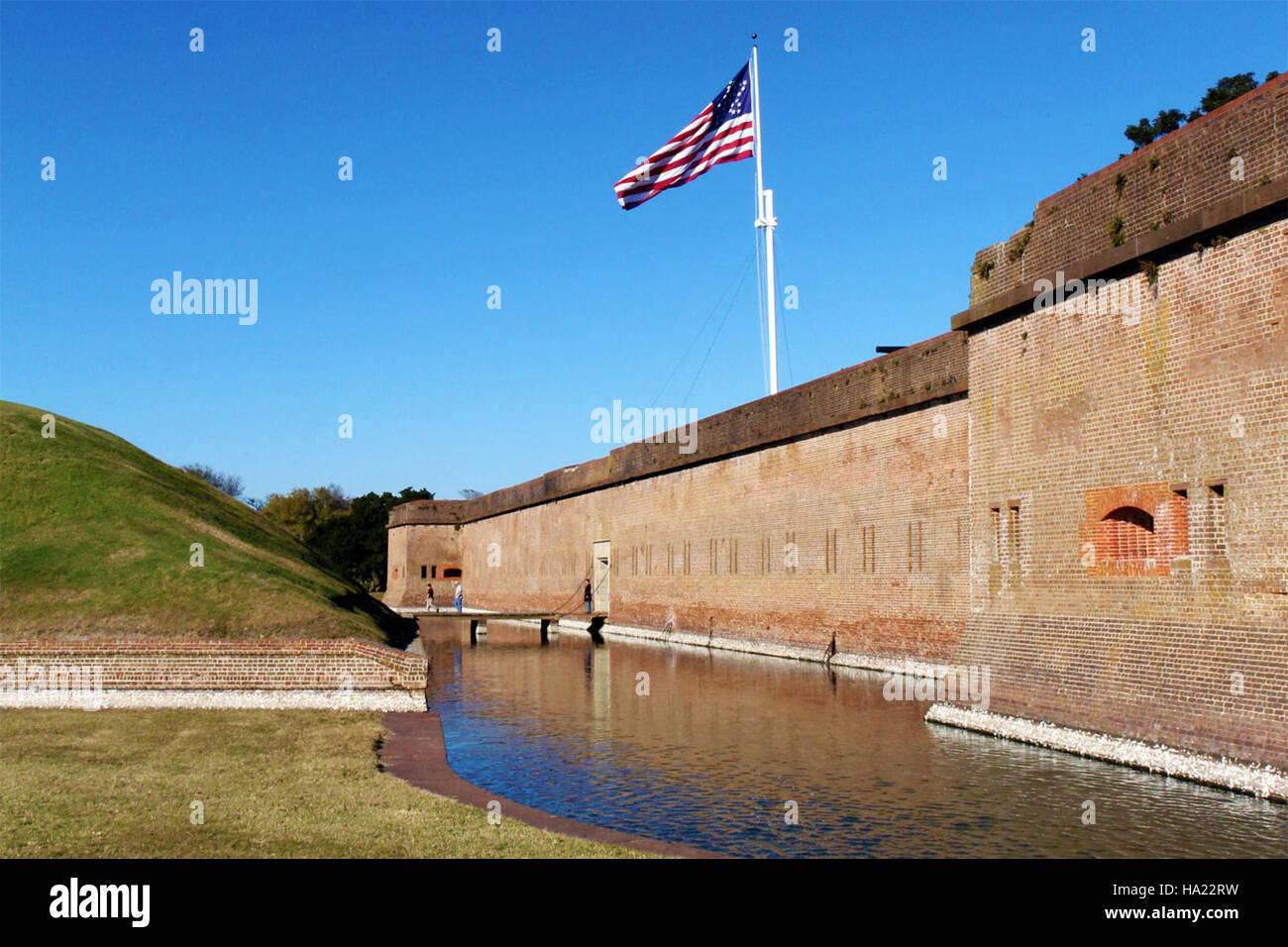 The Gorge Wall at Fort Pulaski National Park in Georgia is a natural ...