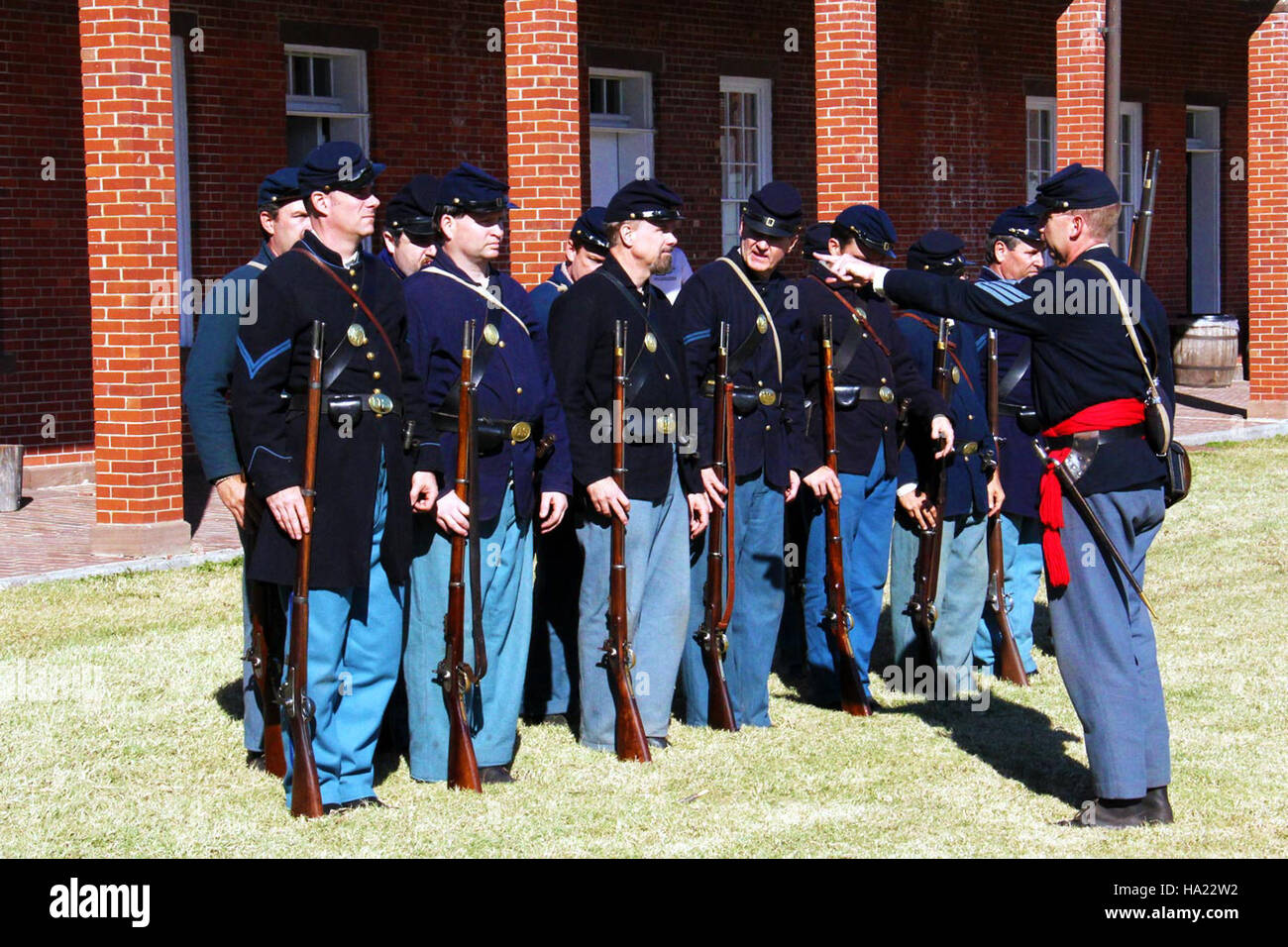 The image captures a historical scene from Fort Pulaski National Park ...