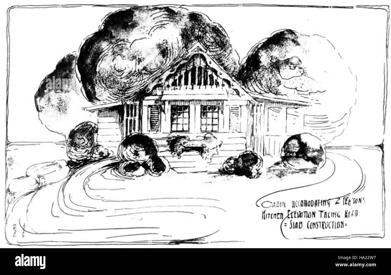 A historic 1916 drawing by Mary Colter, showcasing her design proposal ...