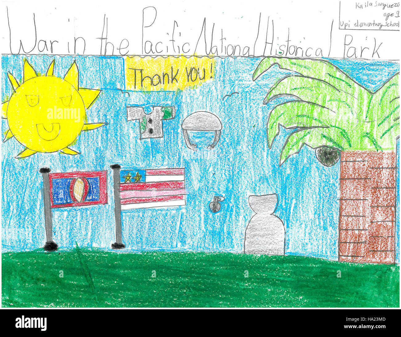 A historical photo from the War in the Pacific National Historical Park ...