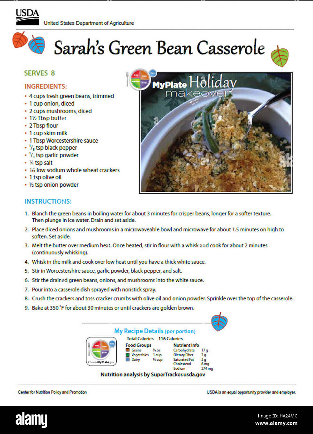 A USDA MyPlate campaign promoting healthy holiday meals through ...