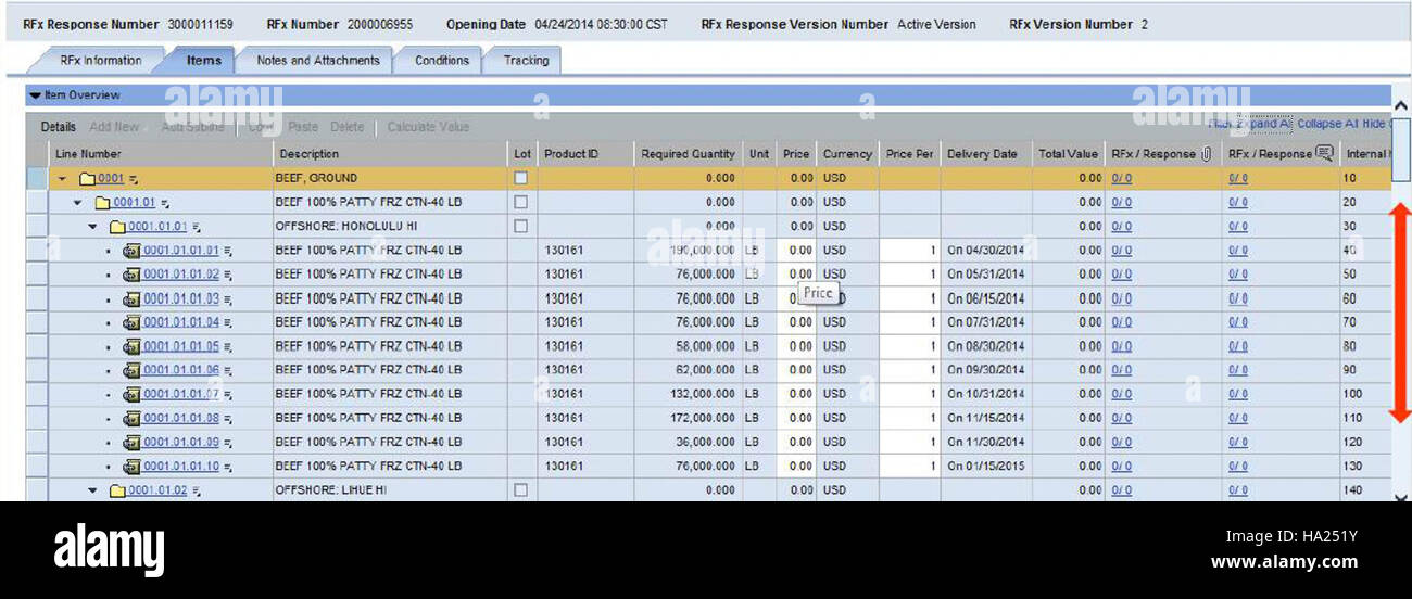usdagov 14868030729 Procurement Bid Screen Stock Photo - Alamy