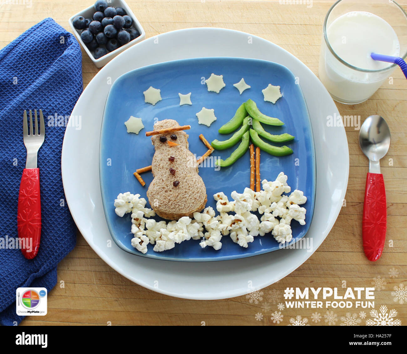 The Edible MyPlate Snowman activity promotes healthy eating by creating ...