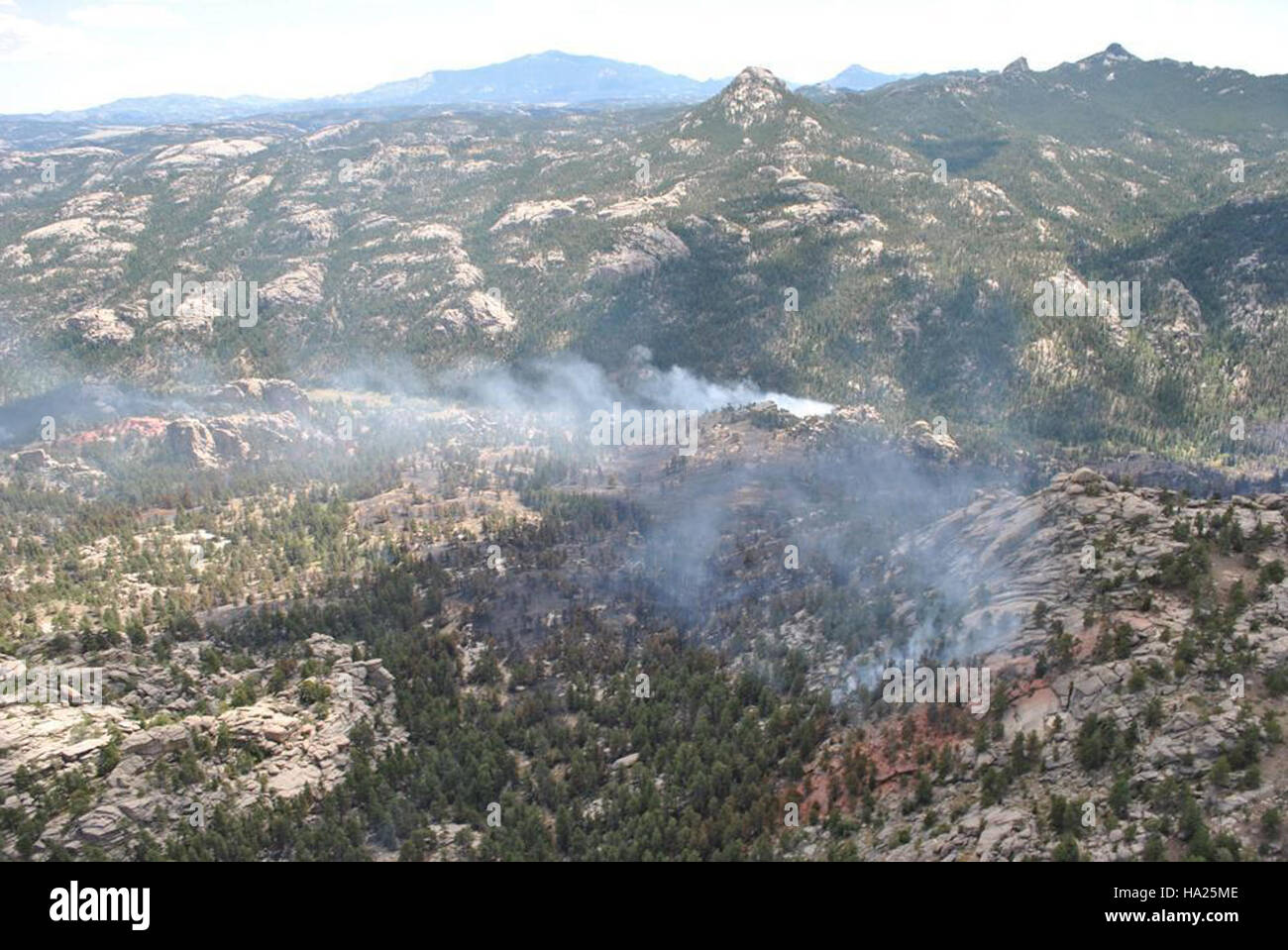 A wildfire in Wyoming captured by the USDA Forest Service highlights ...