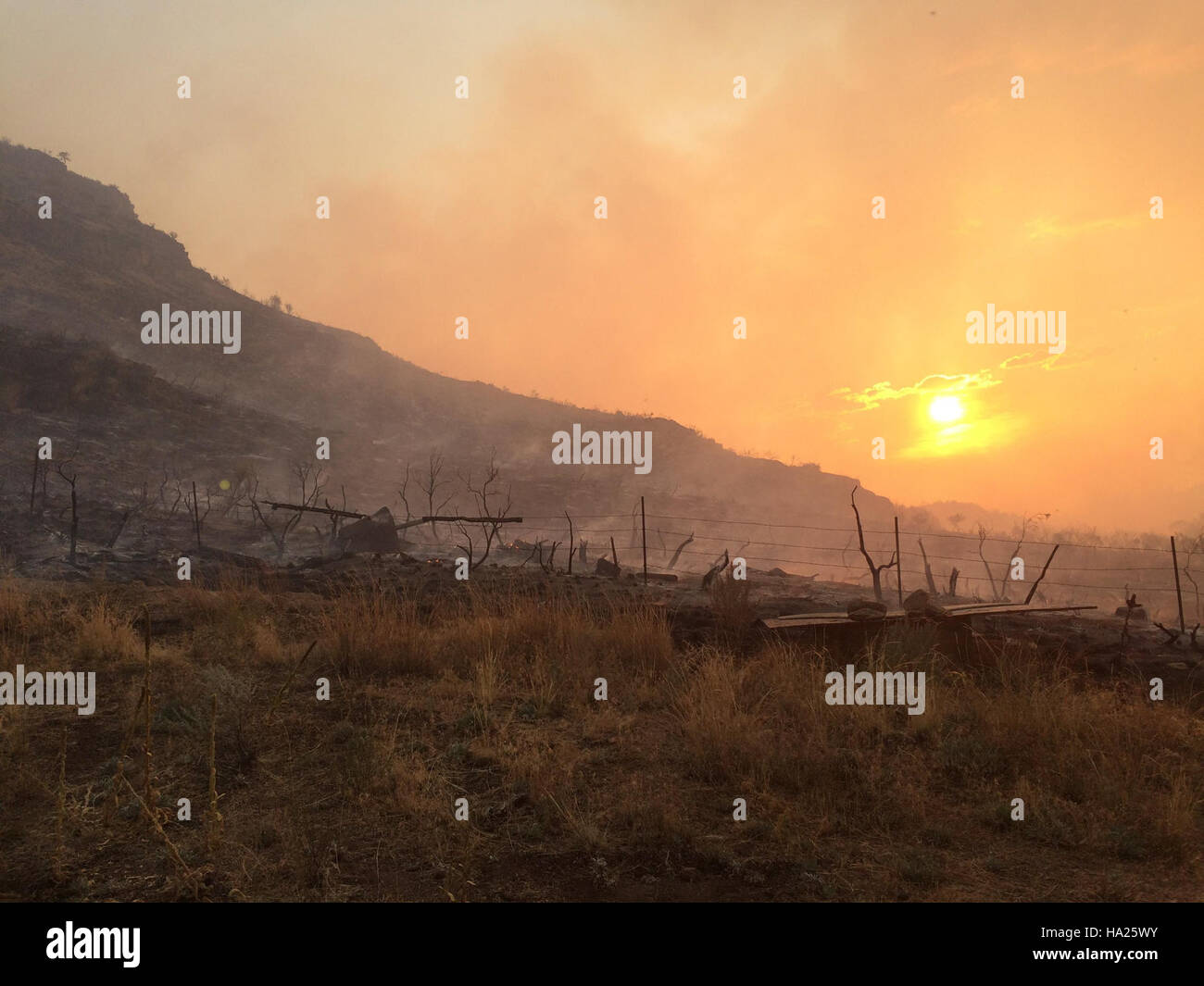 A wildfire in Washington State is captured, showing the impact of ...