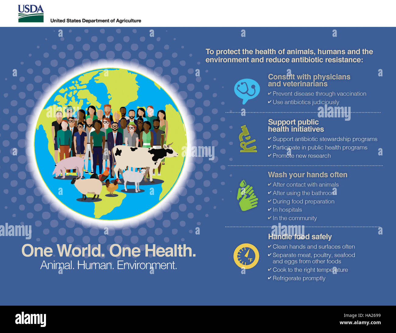 Infographic highlighting the interconnectedness of animal, human, and ...