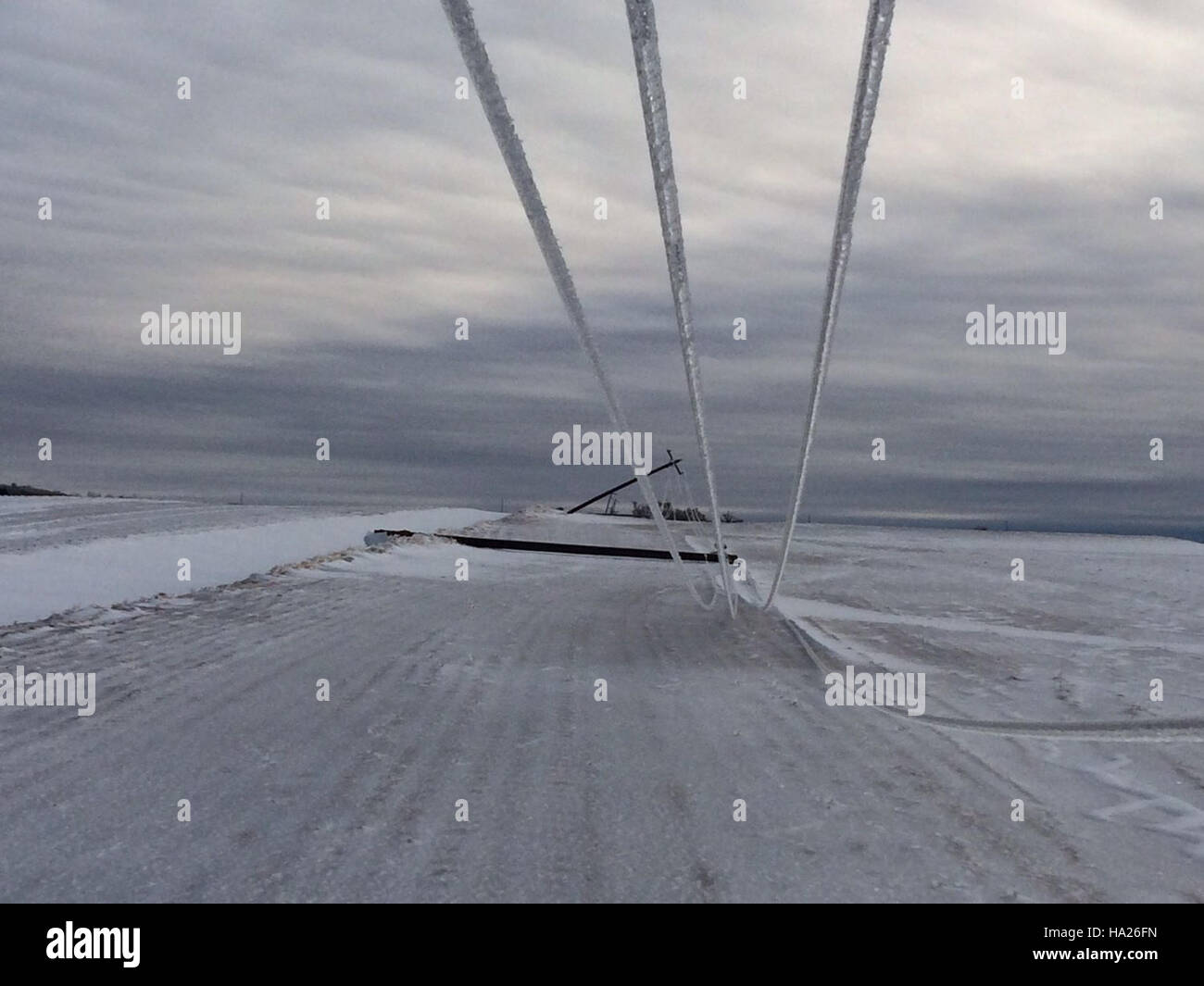 Power lines in Oklahoma were severely impacted by the weight of ice ...