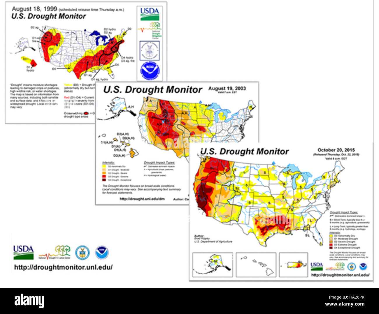 The U.S. Drought Monitor chart evolution tracks drought conditions ...