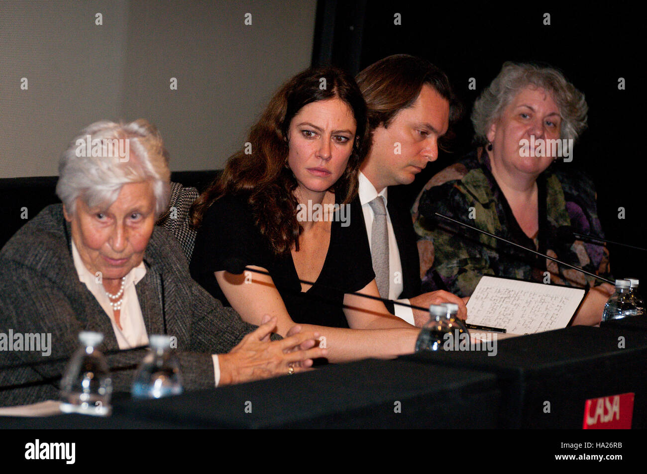 Rome, Italy. 25th Nov, 2016. (L-R) Paola Lattes, Anna Mouglalis, Louis ...