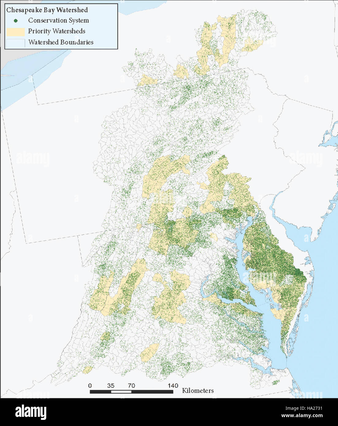 Chesapeake bay watershed map hi-res stock photography and images - Alamy