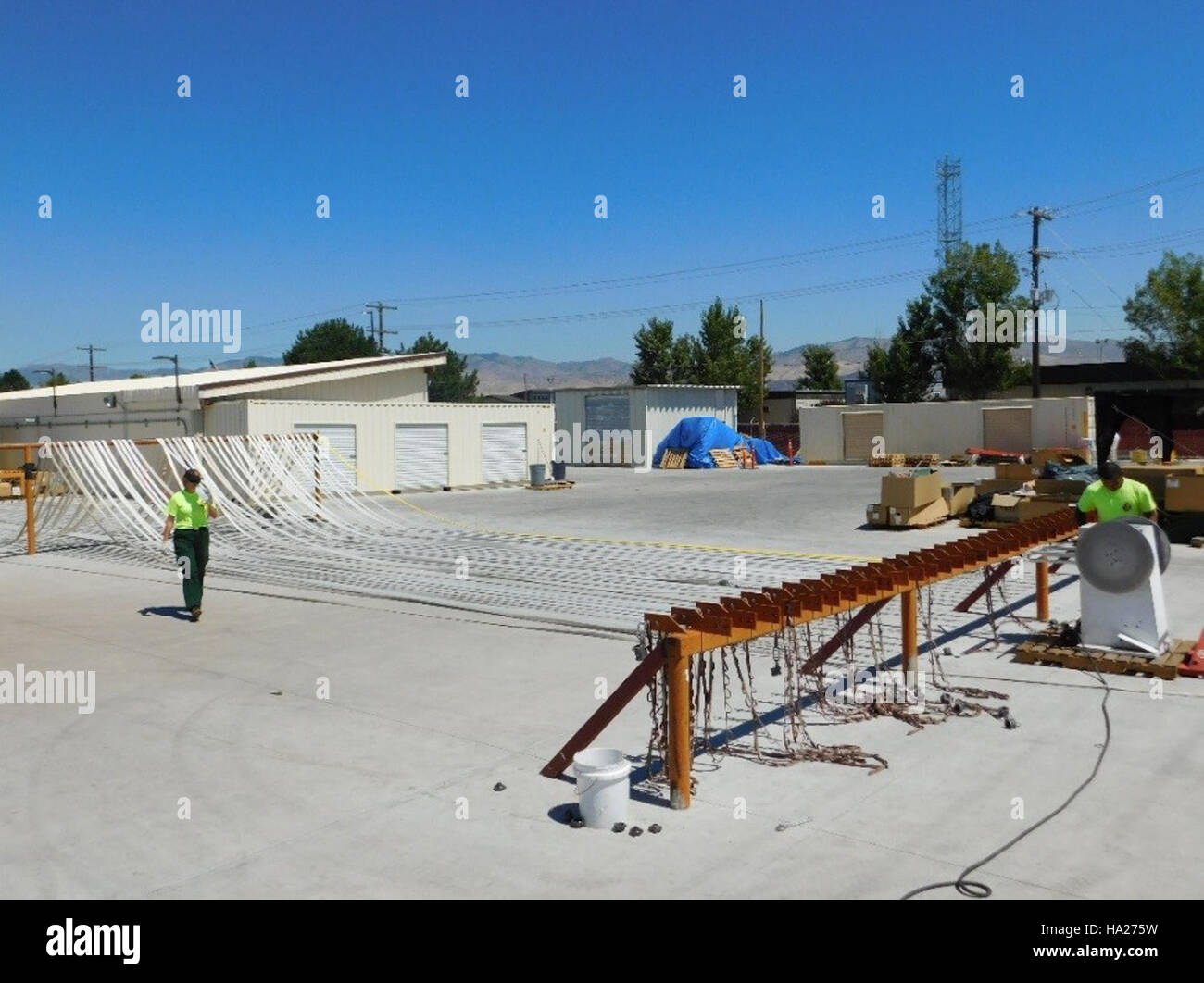 A photo documenting a Centennial Job Corps participant drying a fire ...