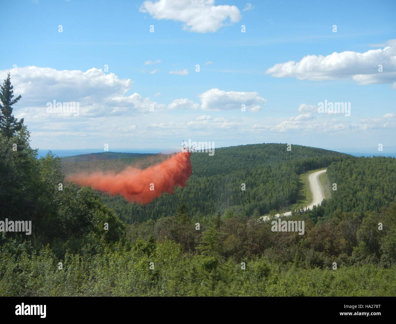 This image captures the aftermath of a forest fire in Stewart Creek ...