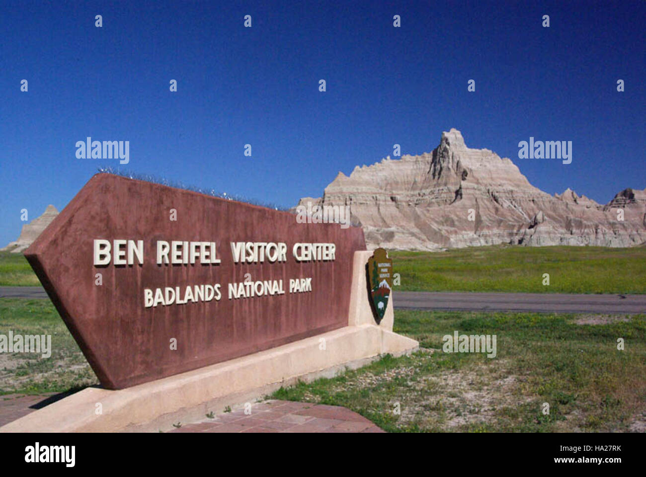 The Ben Reifel Visitor Center, located in Badlands National Park ...