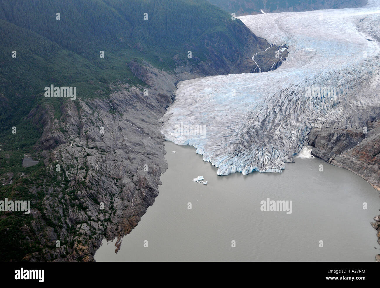 Mendenhall Glacier, located in Alaska's Tongass National Forest, is a ...