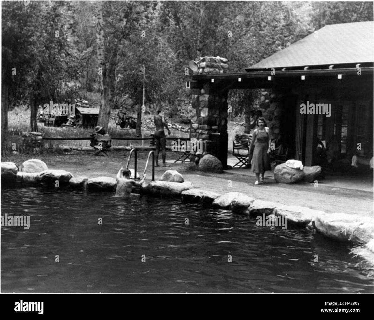 A historical photo from 1948 showing Nevills Party at Phantom Ranch in ...