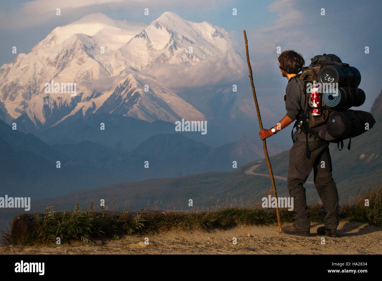 Denali National Park offers a view of the Denali backcountry and Mt ...