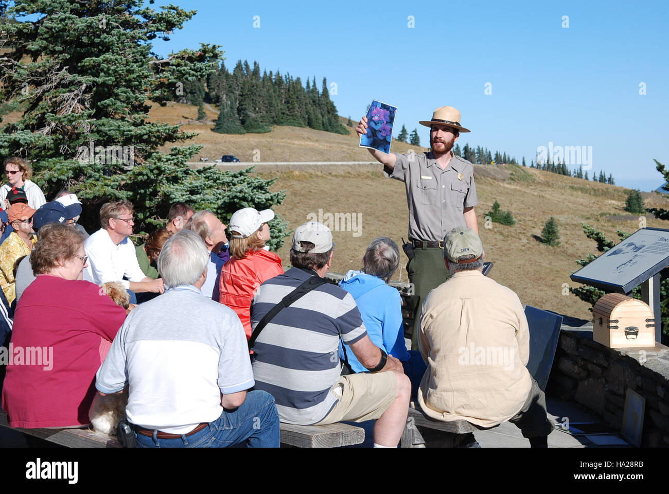 A photo from the Hurricane Ridge Ranger Talk program, led by Josh ...