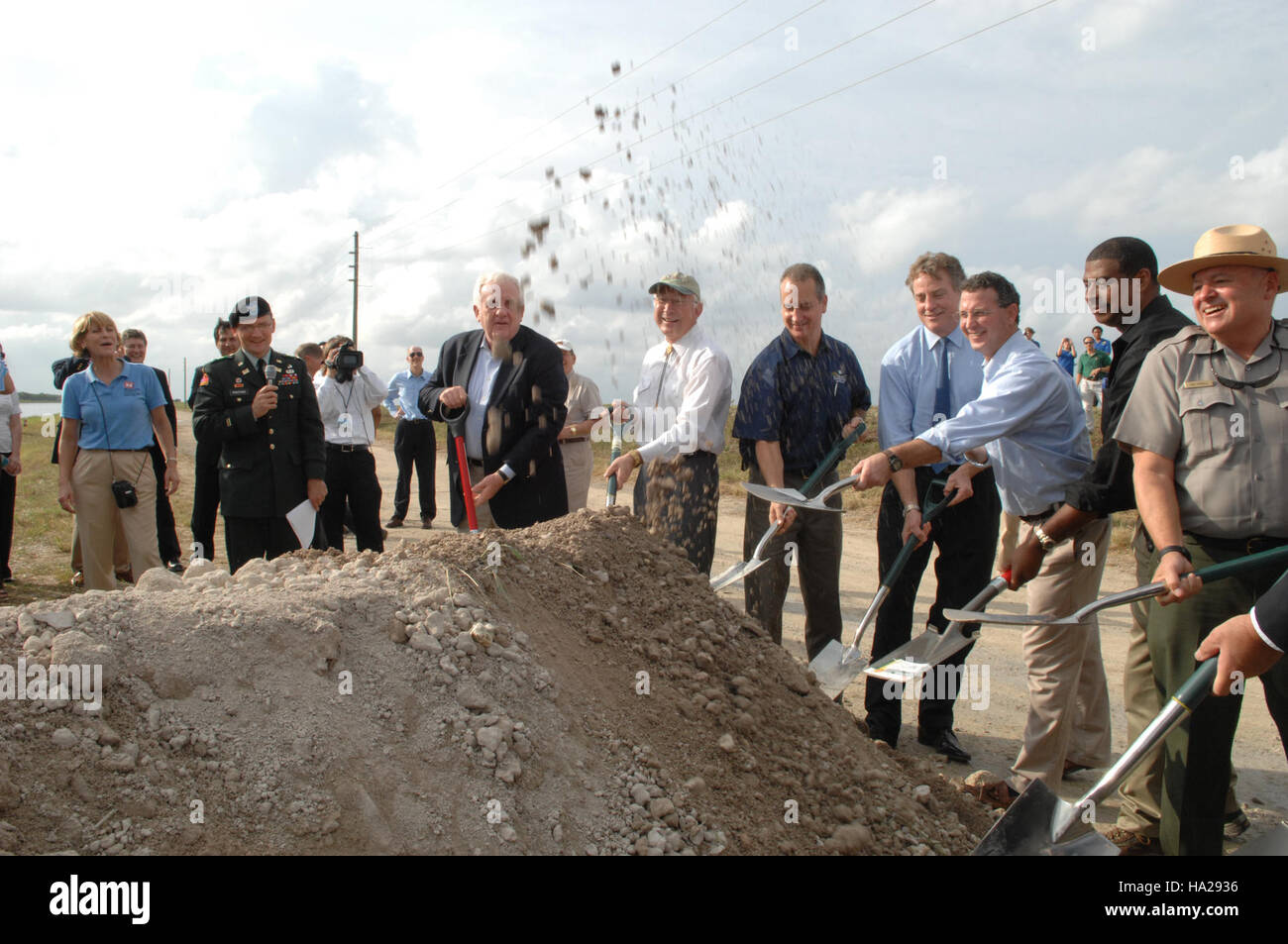 The groundbreaking ceremony for the Tamiami Trail Bridge in Everglades ...
