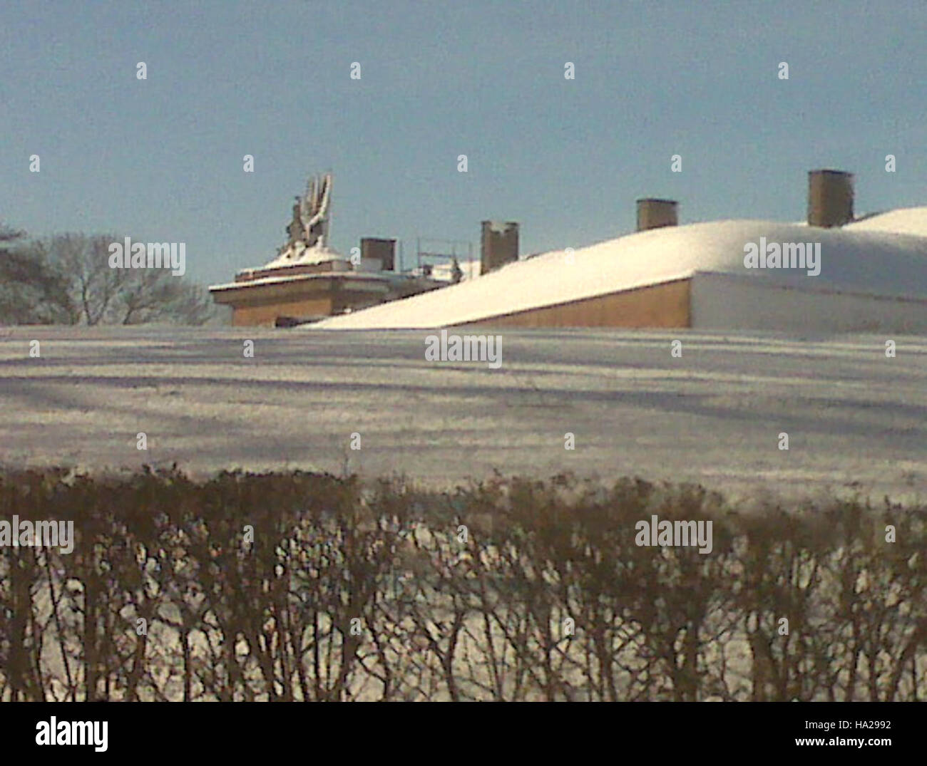 Fort Jay, located on Governors Island, is shown covered in a blanket of ...