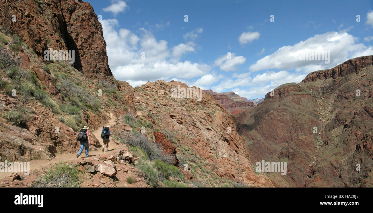 The Bright Angel Trail at Grand Canyon National Park is one of the park ...