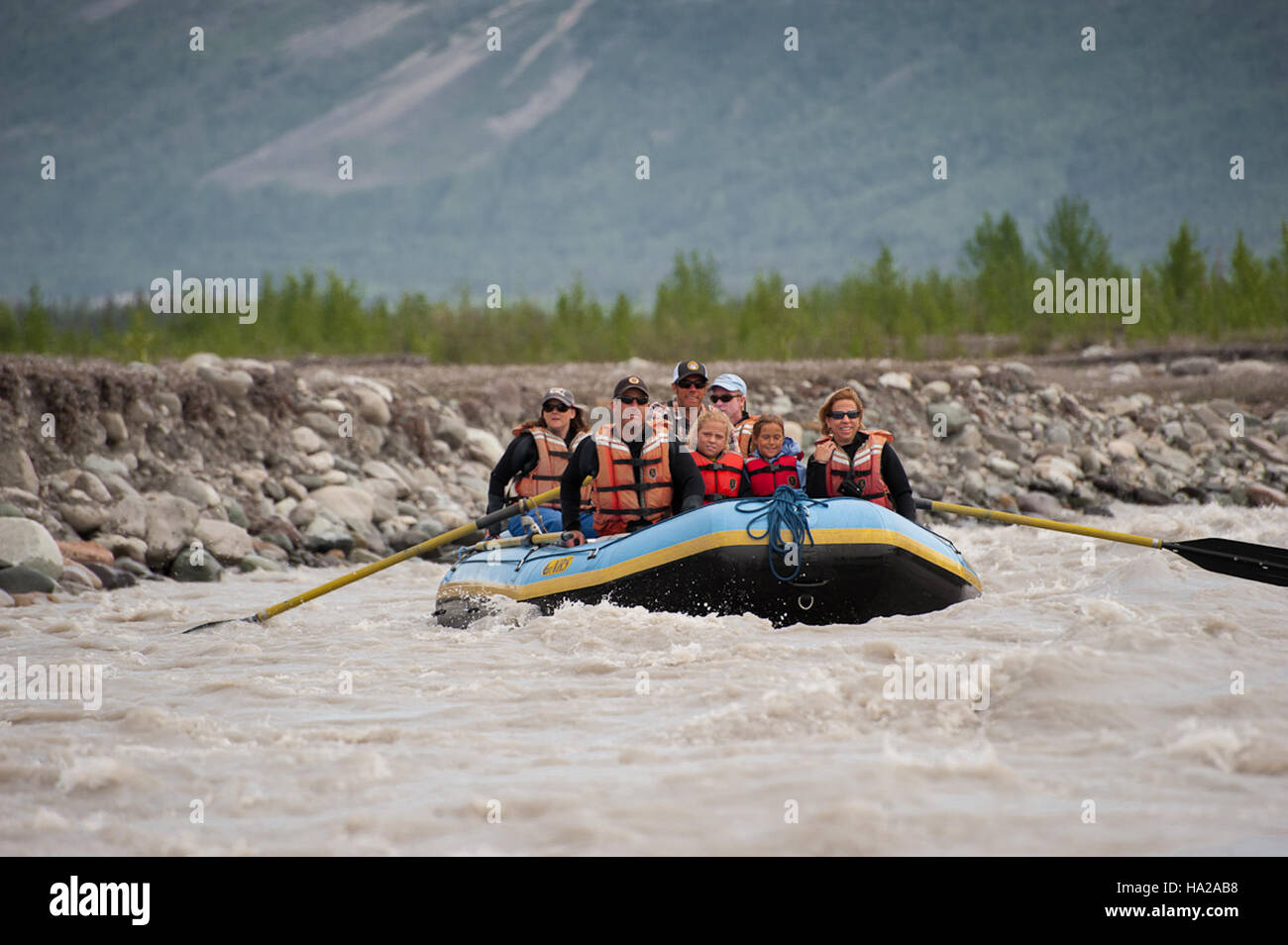 A peaceful river float through Wrangell-St. Elias National Park, one of ...