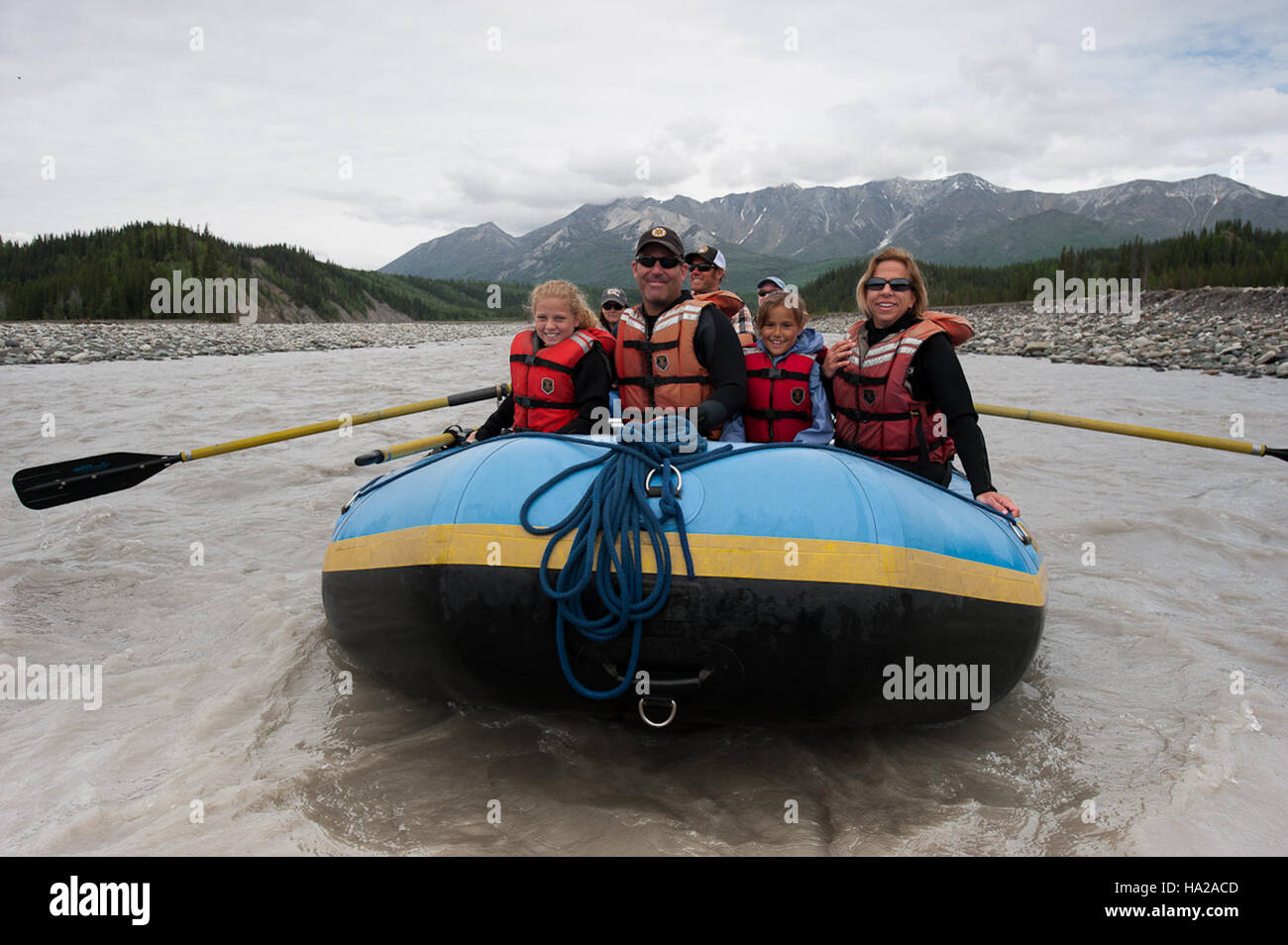 A scenic river float through Wrangell-St. Elias National Park in Alaska ...
