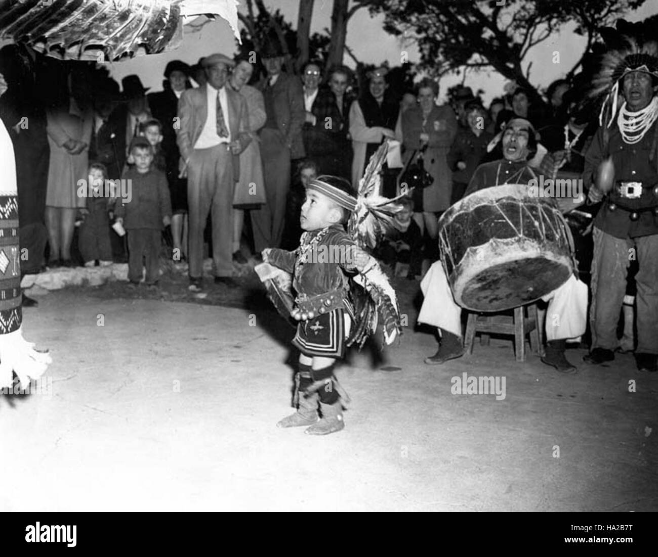 The 1949 photograph of 'Dancers at Hopi House' at the Grand Canyon ...