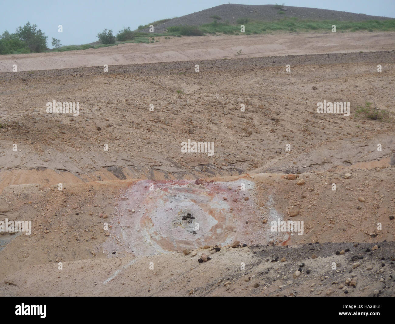 The fossil fumarole located southeast of the Confluence Valley of Ten ...