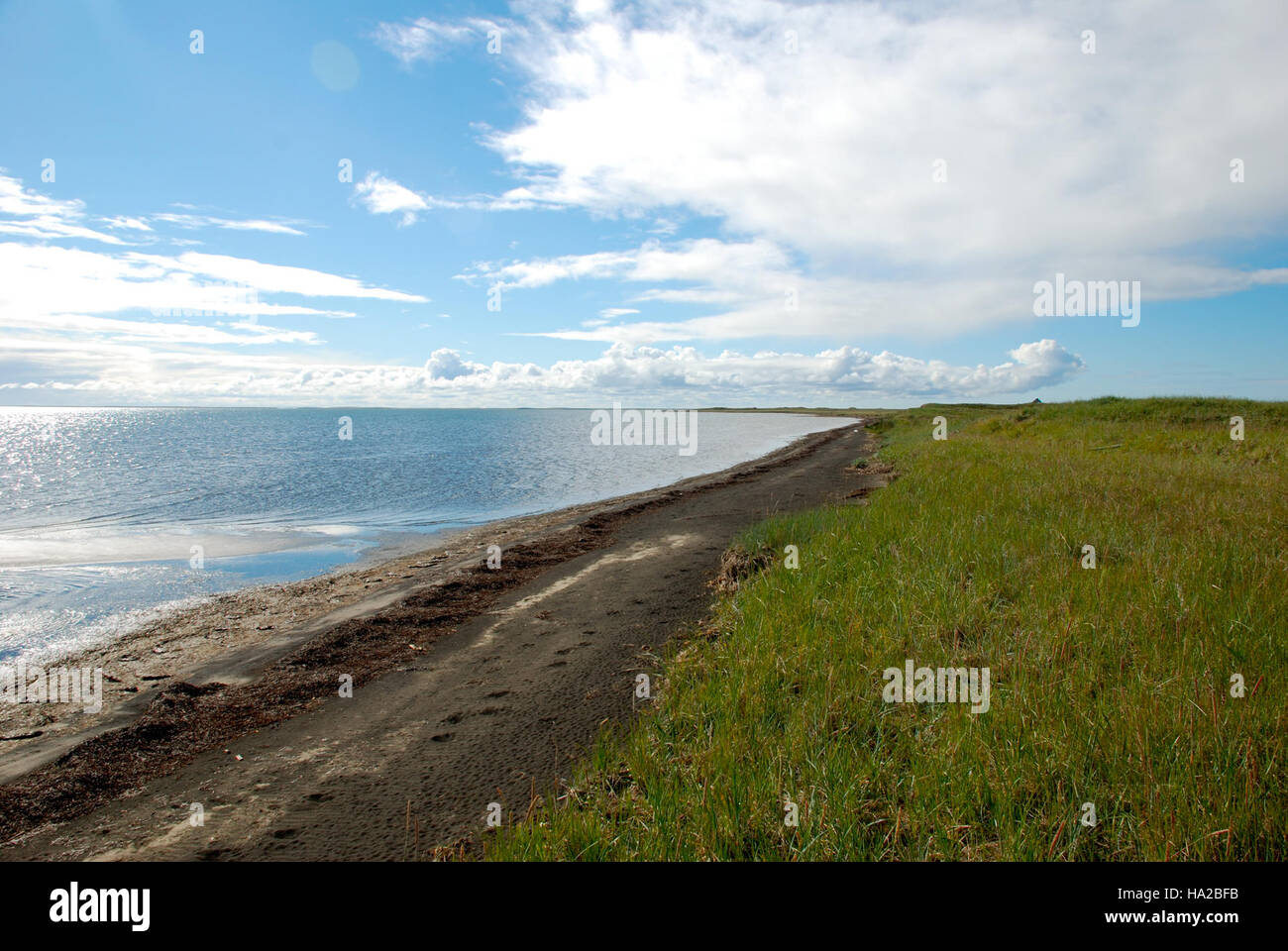 The Bering Land Bridge coastline is a significant geographical feature ...