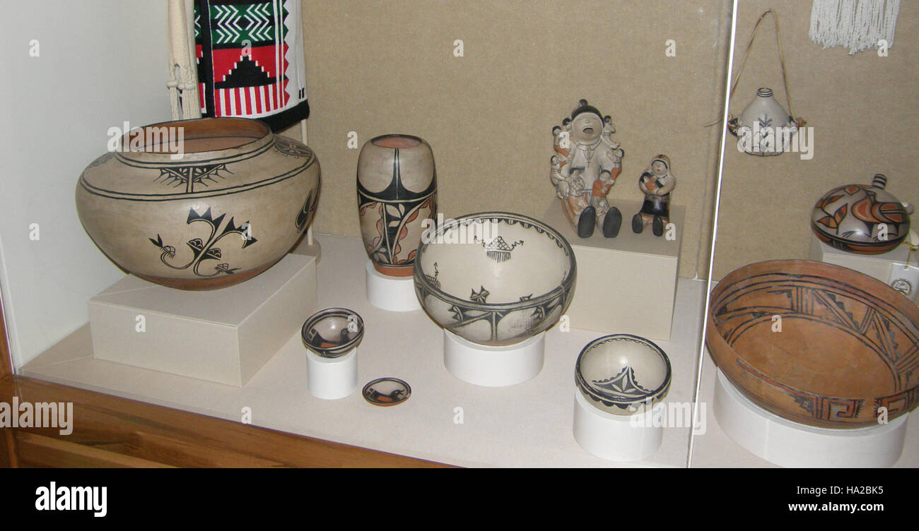 This image features Pueblo art, created by the Native American tribes ...