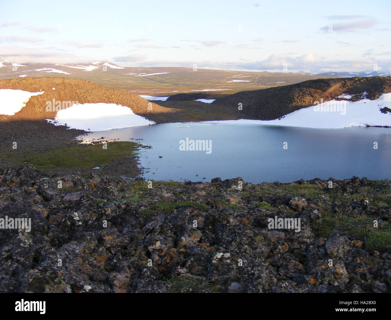 A geological feature showing the Bering Land Bridge, connecting Asia ...