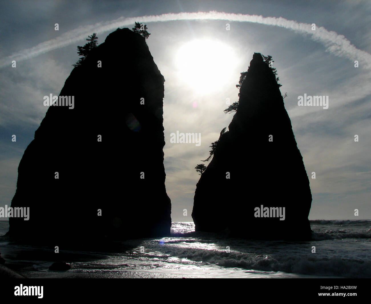 The 'Rialto Split Rock' image captured at Olympic National Park ...