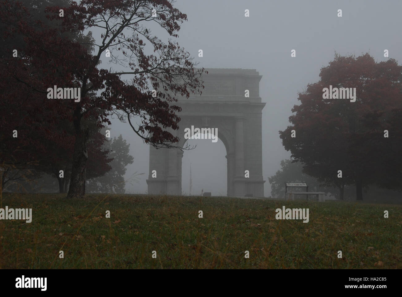Fall fog in Valley Forge National Historical Park captures the ethereal ...