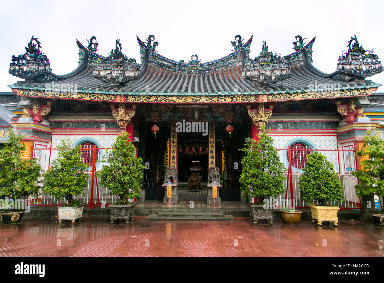 Chua Kien An Cung, Temple, Sa Dec, Mekong River, Vietnam, Asia Stock ...