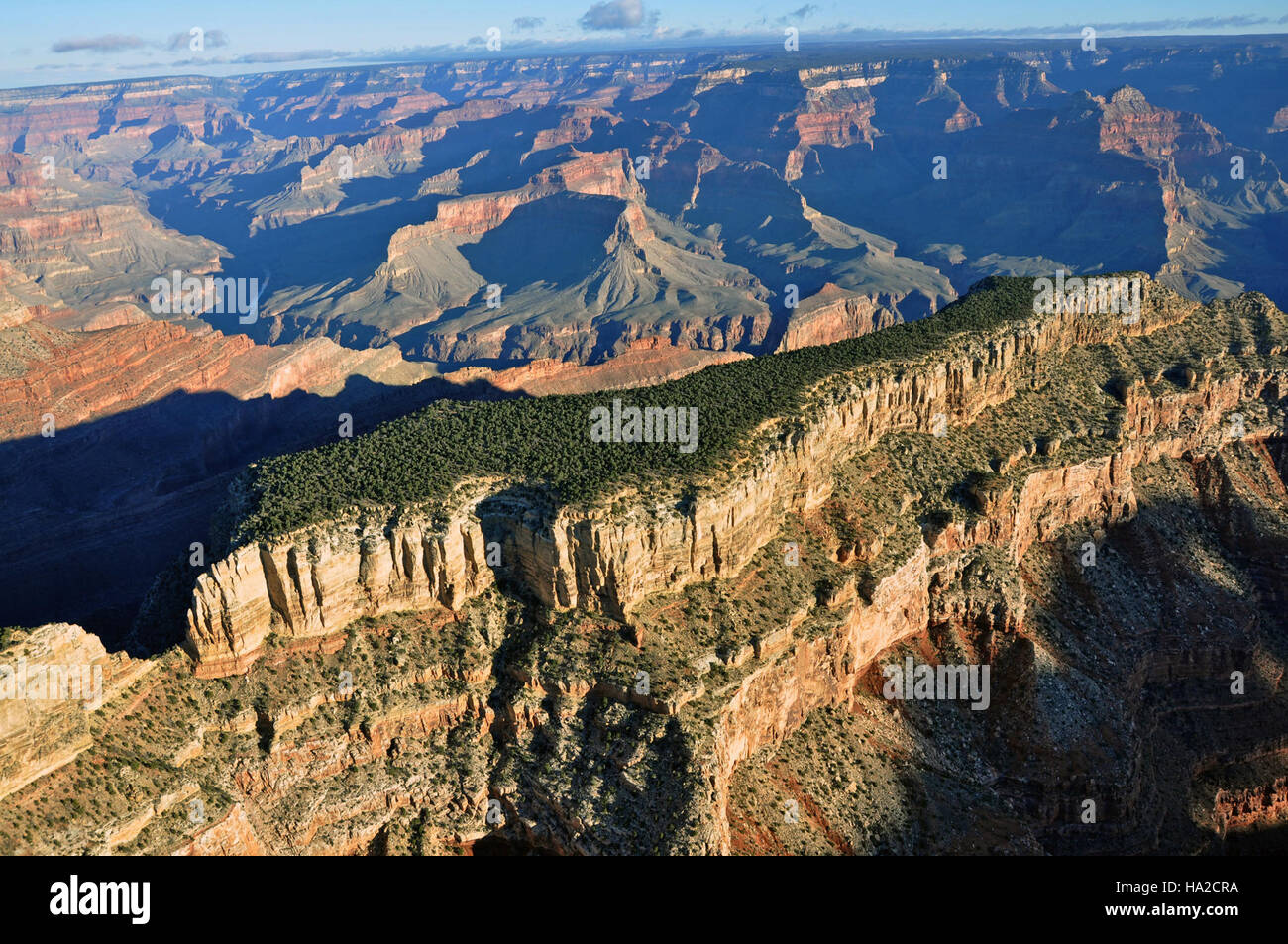 This aerial photo of the Grand Canyon, taken during the development of ...