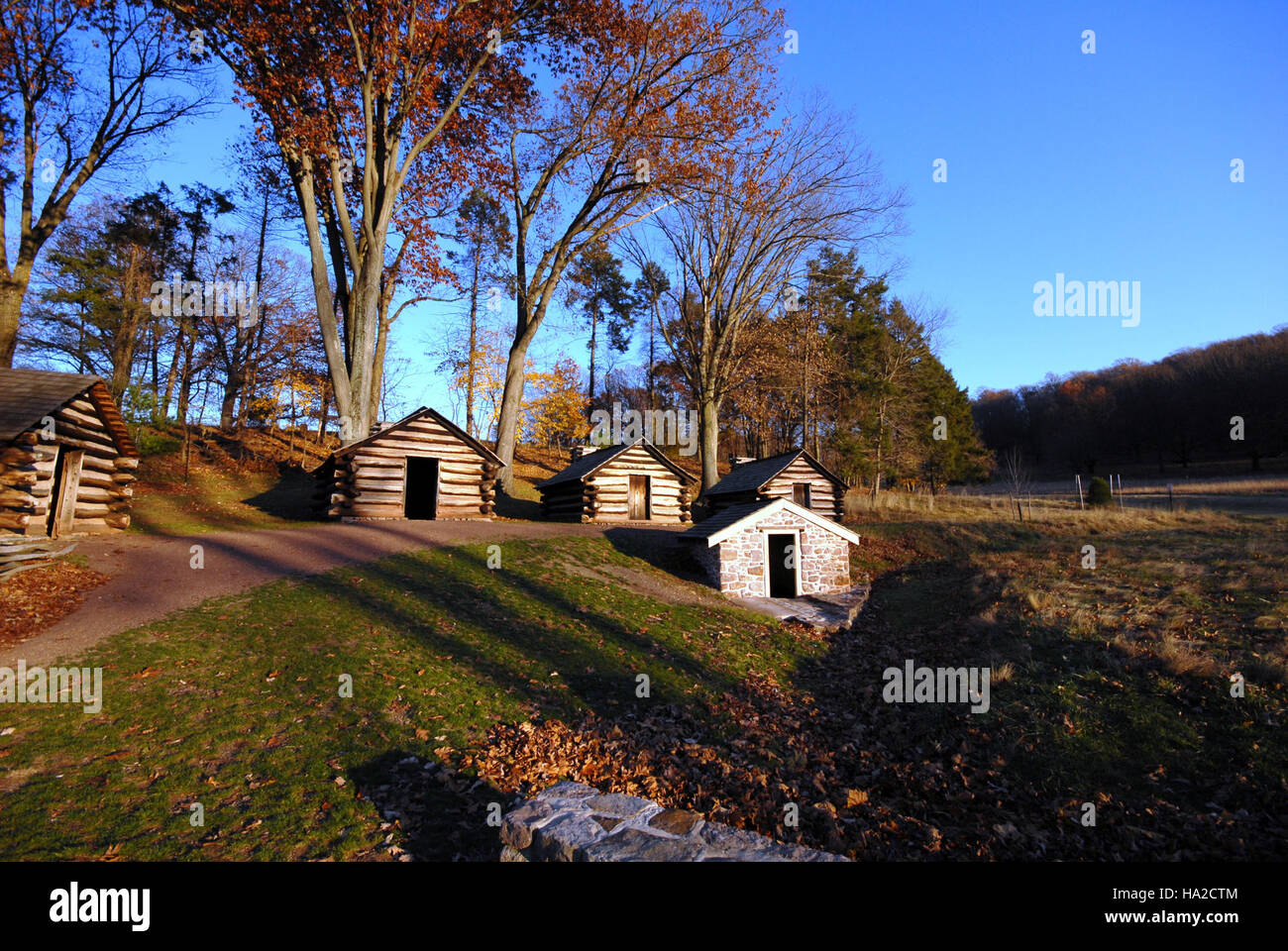 Valley Forge National Park features historical guard huts used during ...