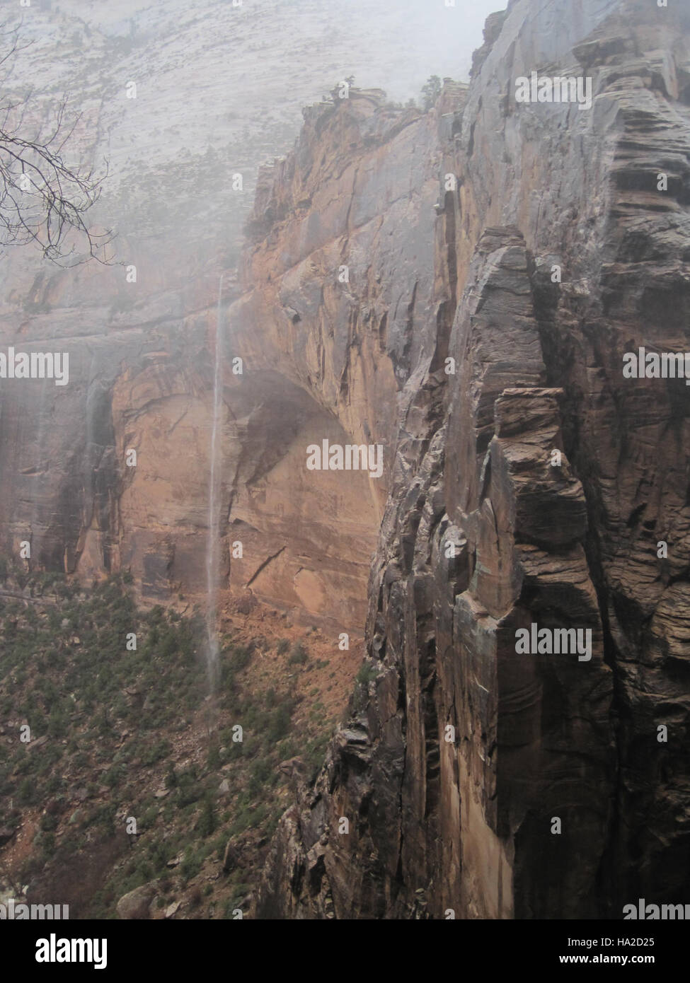 Great Arch Waterfall in Zion National Park offers a stunning natural ...
